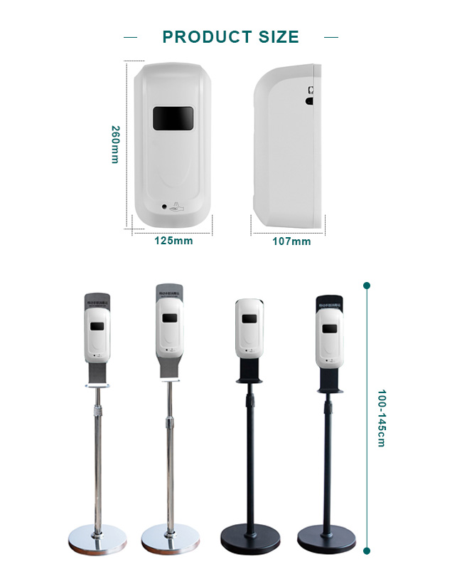 500ML Touchless Free Standing Hand Sanitizer Dispenser Stand
